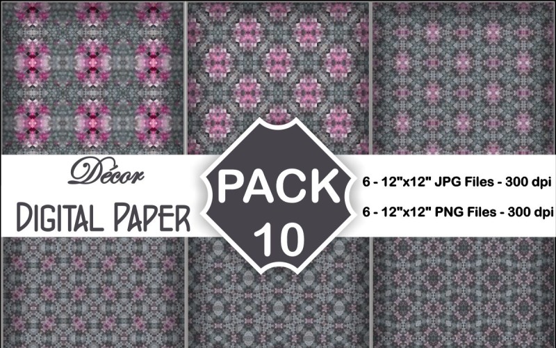 Decor Digital Papers Pack 10 #288389 - TemplateMonster