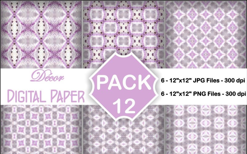 Decor Digital Papers Pack 12 #288393 - TemplateMonster