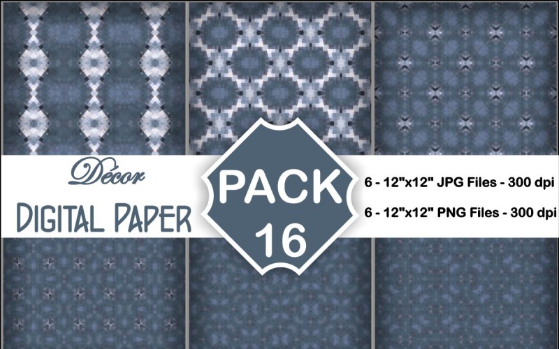 Decor Digital Papers Pack 16 #288397 - TemplateMonster
