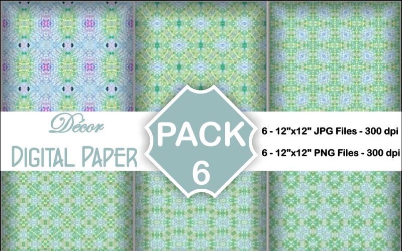 Decor Digital Papers Pack 6 #288384 - TemplateMonster