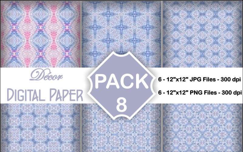 Decor Digital Papers Pack 8 #288387 - TemplateMonster