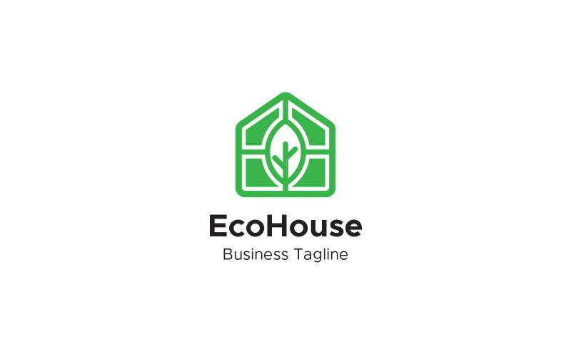 Eco House Logo Design Template #288341 - TemplateMonster