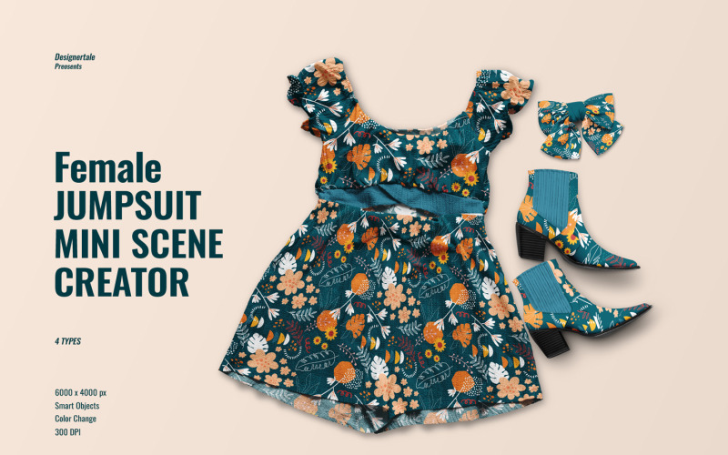 Female Jumpsuit Mini Scene Creator #288304 - TemplateMonster