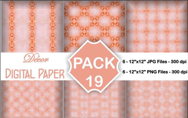 Decor Digital Papers Pack 19 #288400 - TemplateMonster