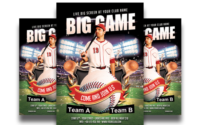 Modèle de flyer de base-ball #4 #288698 - TemplateMonster