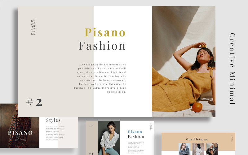 Pisano - Modelo de Powerpoint Lookbook - TemplateMonster