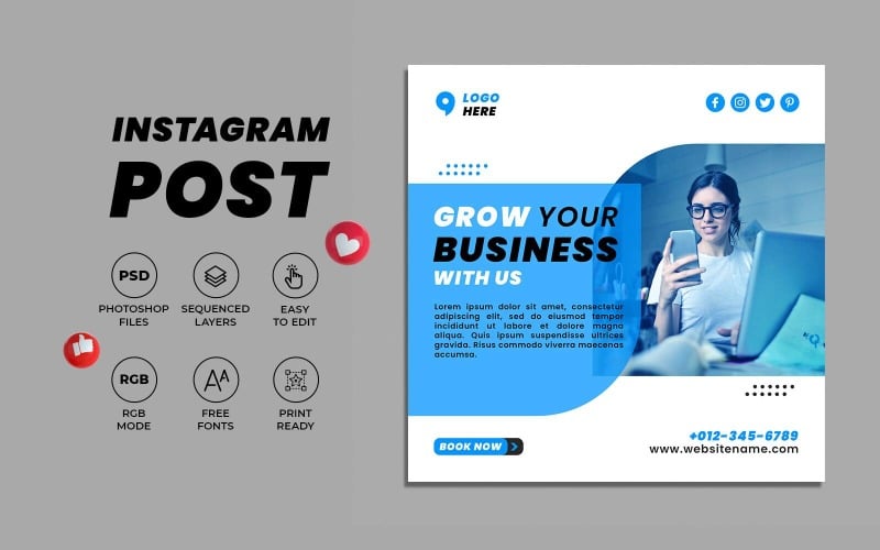 Marketing Agency Social Media Post #288557 - TemplateMonster