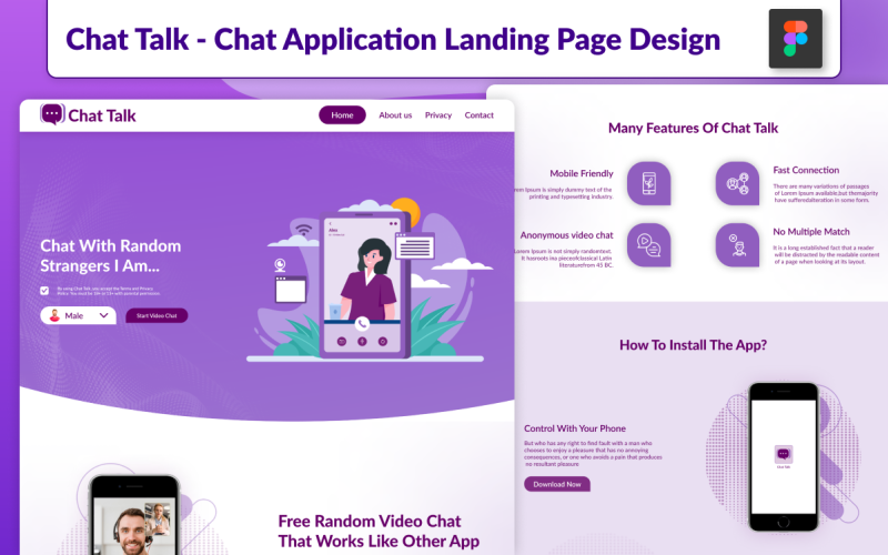 Clamor - Chat Application UI Kit #326933 - TemplateMonster