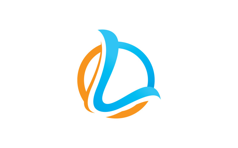 Modèle d'icône de vecteur de logo de lettre L12