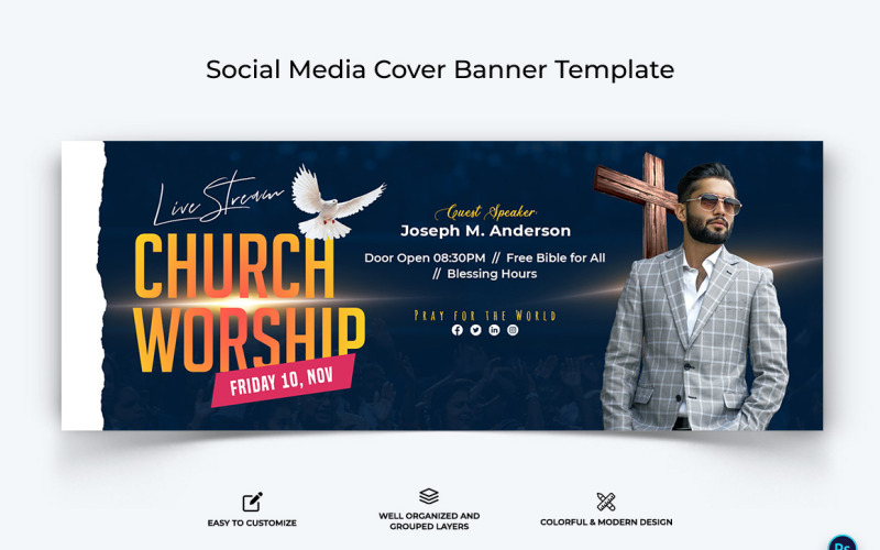 Church Facebook Cover Banner Design Template-29