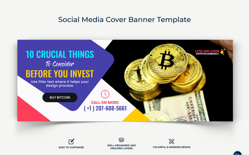 Crypto Currency Facebook Cover Banner Template-07