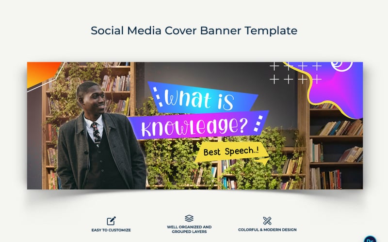 Education Facebook Cover Banner Design Template-01