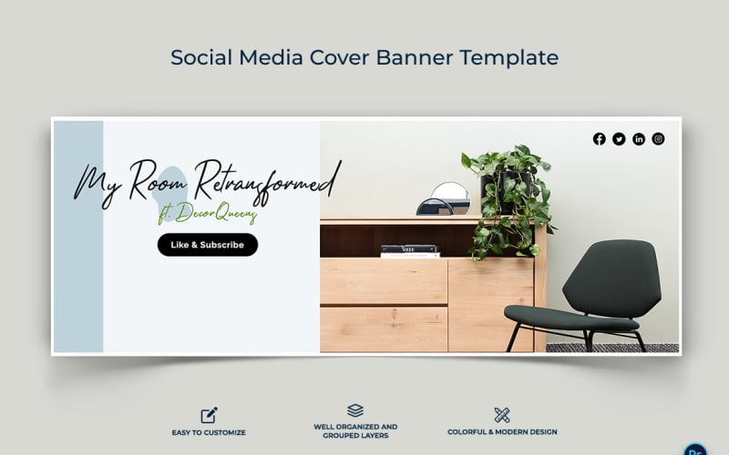 Interior Minimal Facebook Cover Banner Design Template-06