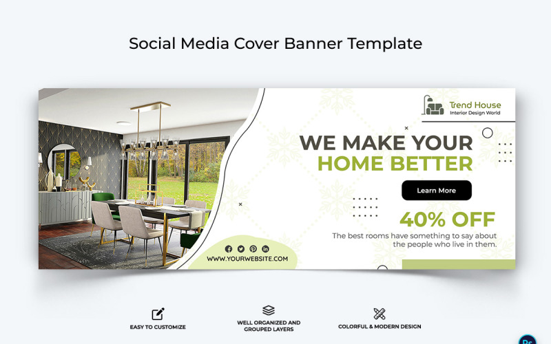 Interior Minimal Facebook Cover Banner Design Template-23