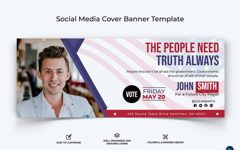Political Campaign Facebook Cover Banner Design Template-05