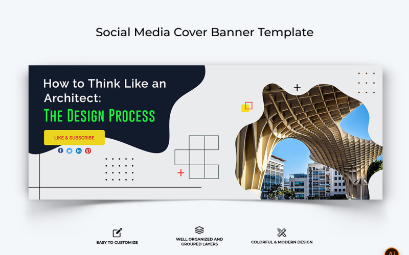 Architecture Facebook Cover Banner Design Template-12