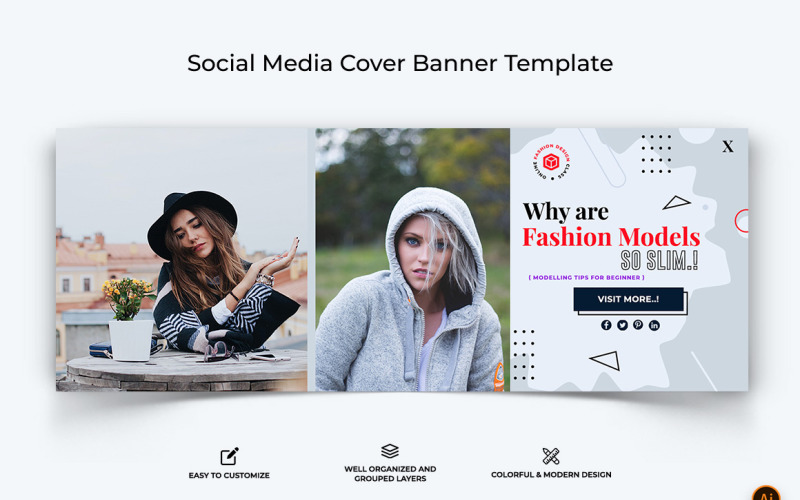 Fashion Facebook Cover Banner Design-13 - TemplateMonster