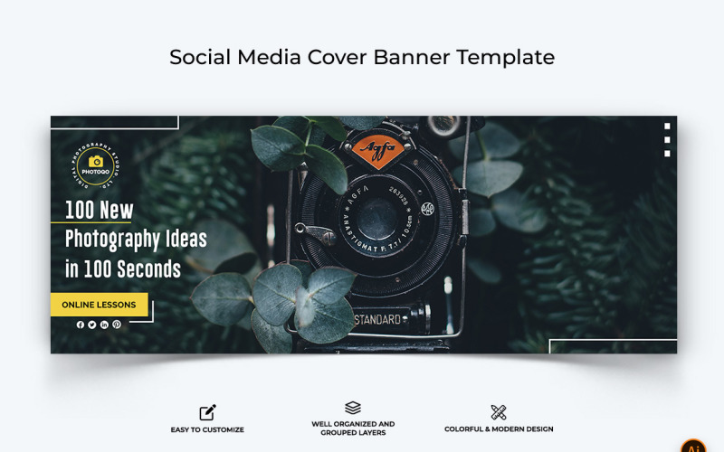 Photography Facebook Cover Banner Design-08 - TemplateMonster