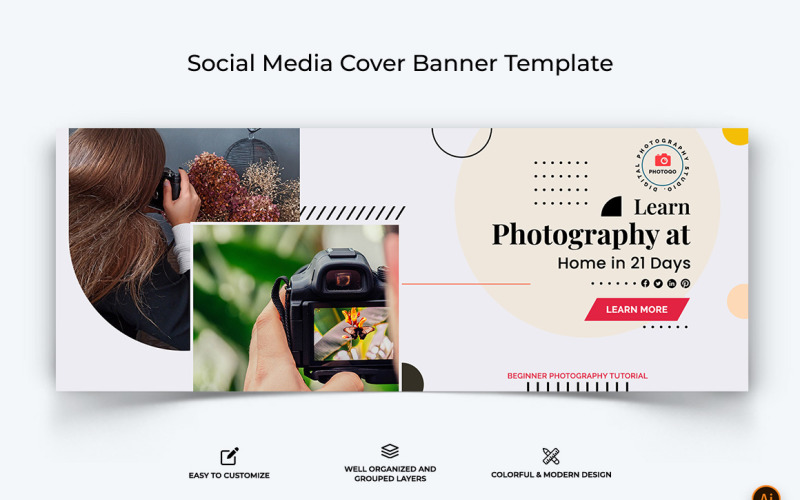 Photography Facebook Cover Banner Design-09 - TemplateMonster