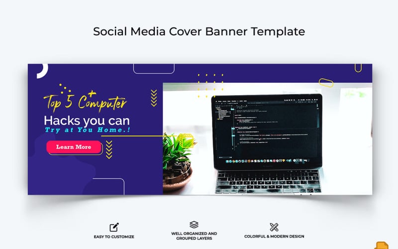 Computer Tricks and Hacking Facebook Cover Banner Design-008