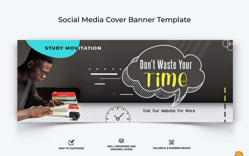 Education Facebook Cover Banner Design-002 - TemplateMonster
