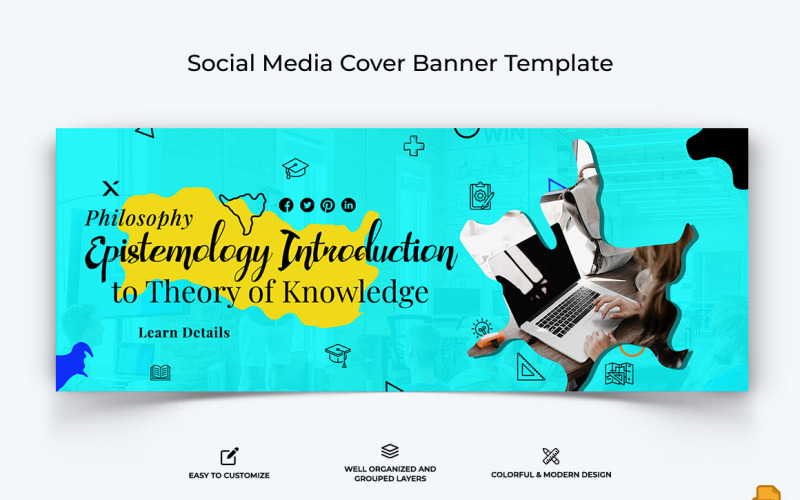 Education Facebook Cover Banner Design-009 - TemplateMonster