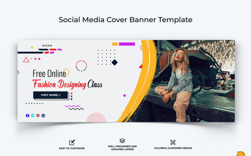 Fashion Facebook Cover Banner Design-007 - TemplateMonster