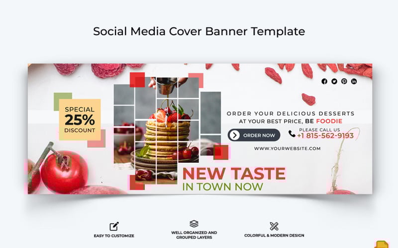 Food and Restaurant Facebook Cover Banner Design-047