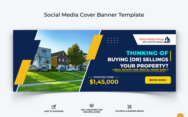 Real Estate Facebook Cover Banner Design-004