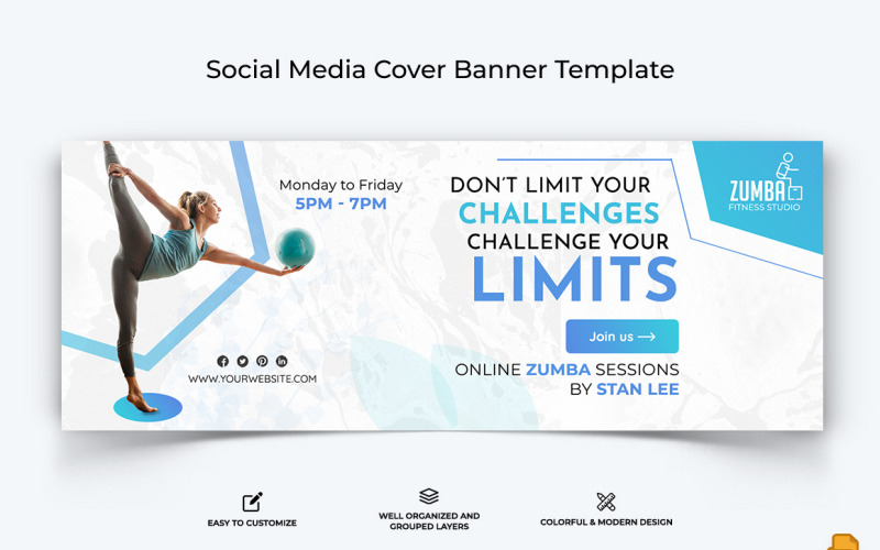 Zumba Dance Facebook Cover Banner Design-010