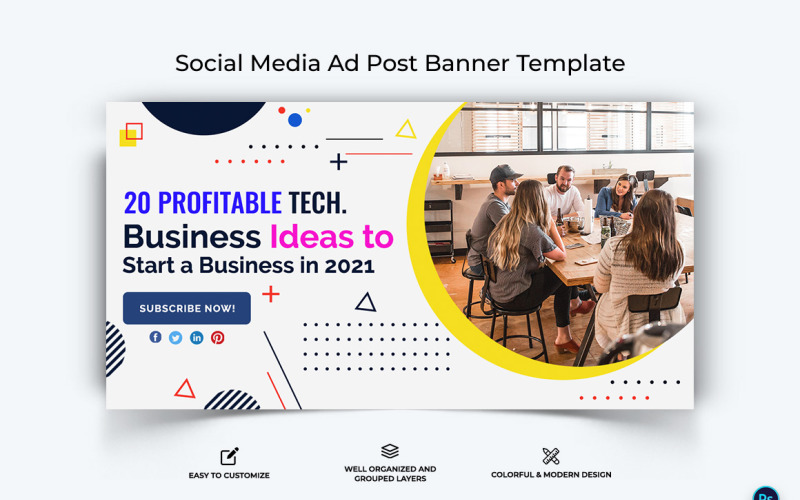 Business Service Facebook Ad Banner Design Template-54