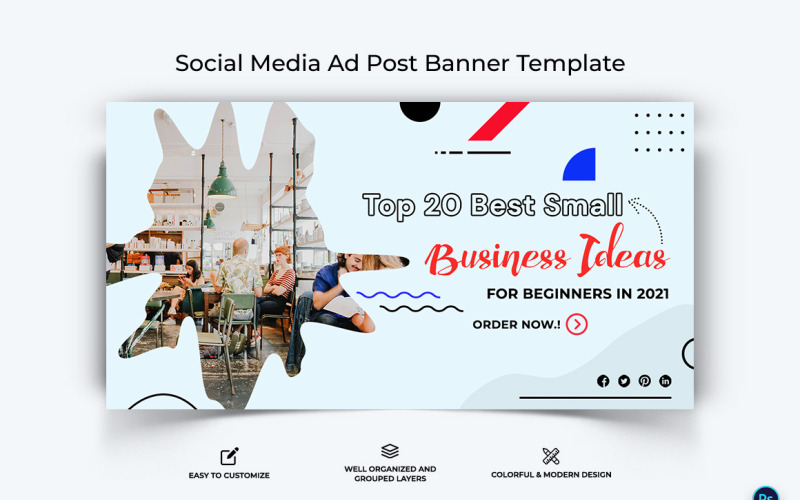 Plantilla de diseño de banner publicitario de Facebook para servicios ...