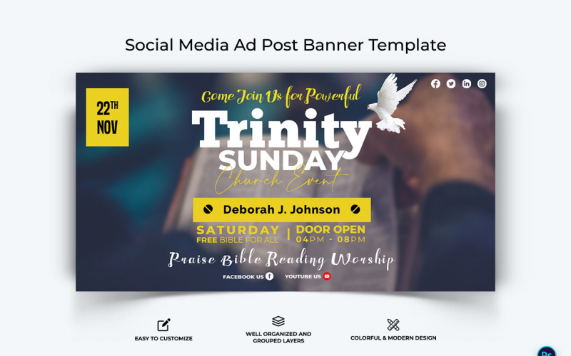 Church Facebook Ad Banner Design Template-12