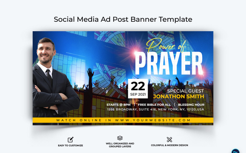 Church Facebook Ad Banner Design Template-29