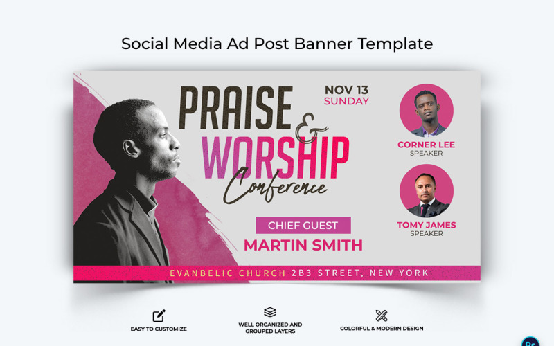 Church Facebook Ad Banner Design Template-31