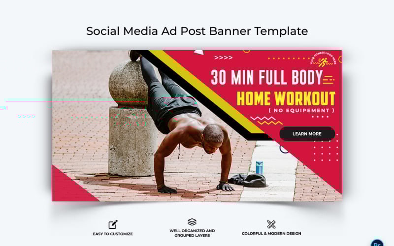 Fitness Facebook Ad Banner Design Template-03