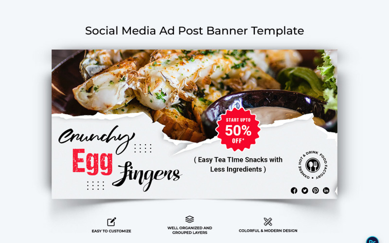 Food and Restaurant Facebook Ad Banner Design Template-20