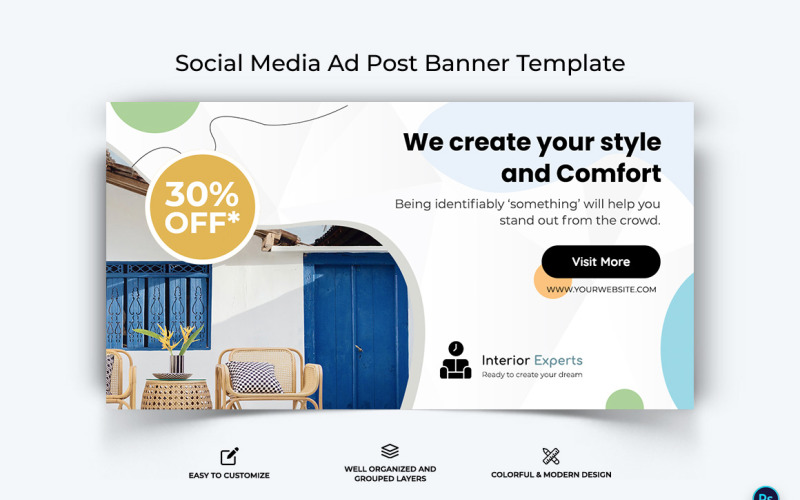 Interior Minimal Facebook Ad Banner Design Template-26