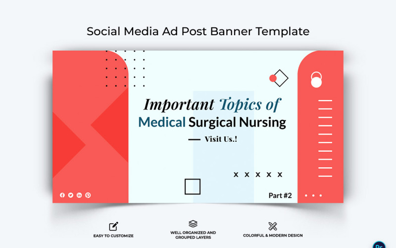 Medical and Hospital Facebook Ad Banner Design Template-06