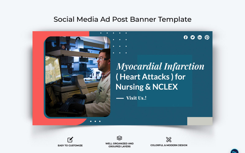 Medical and Hospital Facebook Ad Banner Design Template-08