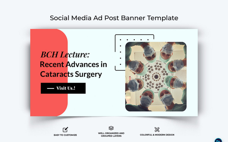 Medical and Hospital Facebook Ad Banner Design Template-09
