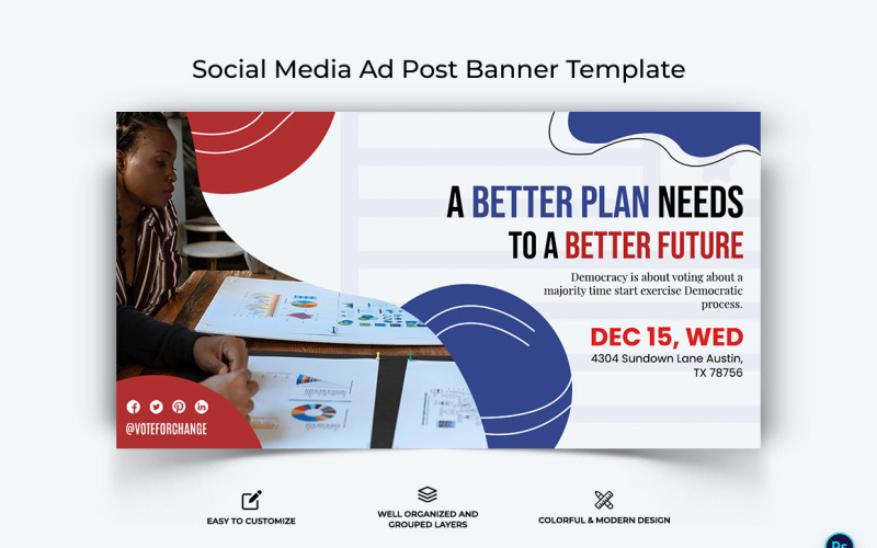 Political Campaign Facebook Ad Banner Design Template-11
