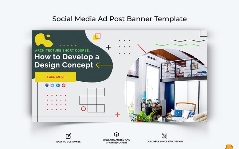 Architecture Facebook Ad Banner Design-011 - TemplateMonster