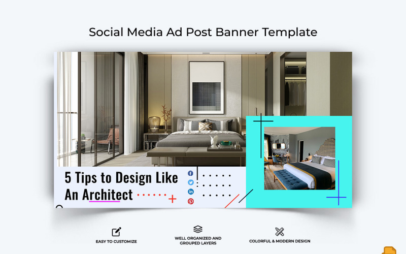 Architecture Facebook Ad Banner Design-013 - TemplateMonster
