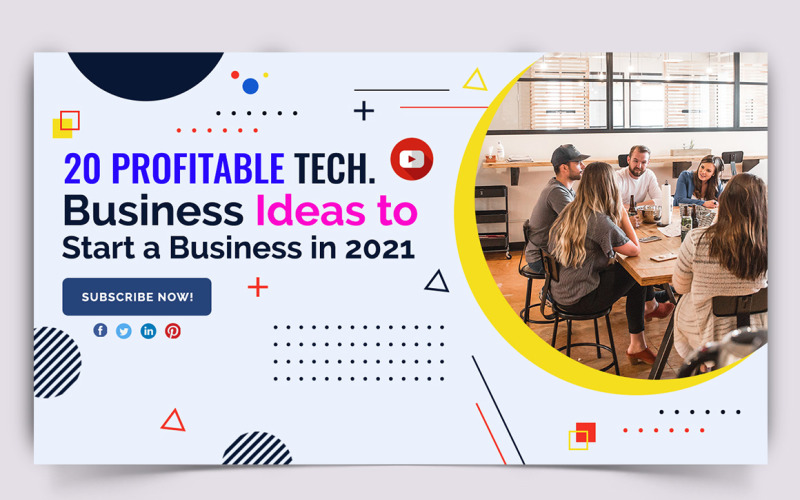 Business Service YouTube Thumbnail Design Template-24