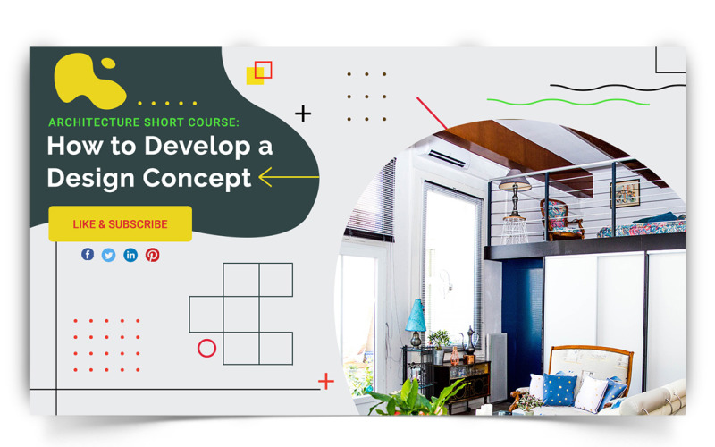 Architecture YouTube Thumbnail Design Template-11