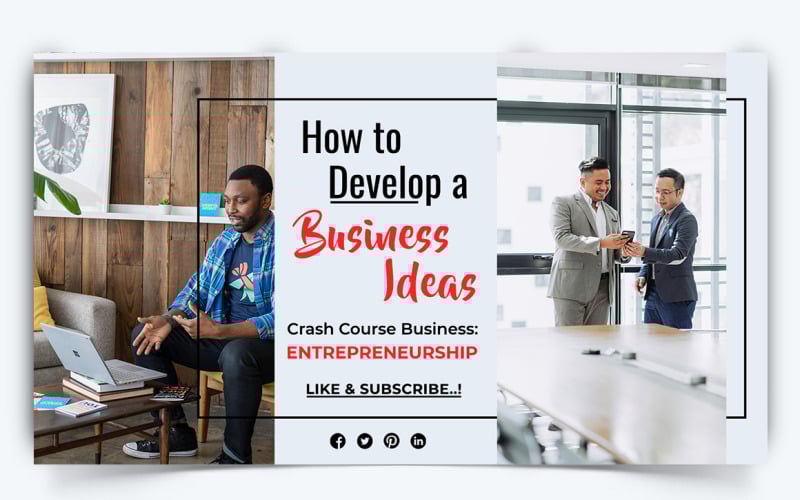 Business Service YouTube Thumbnail Design Template-42