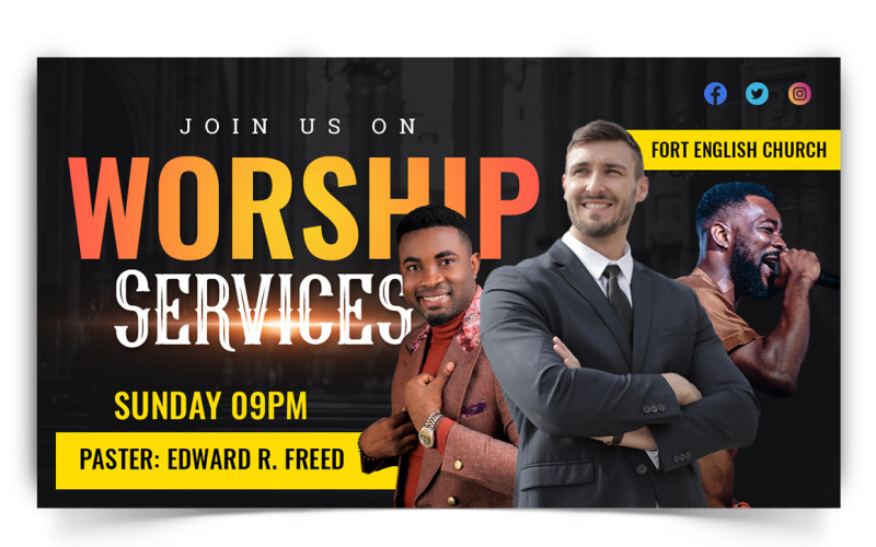 Church Speech YouTube Thumbnail Design Template-04