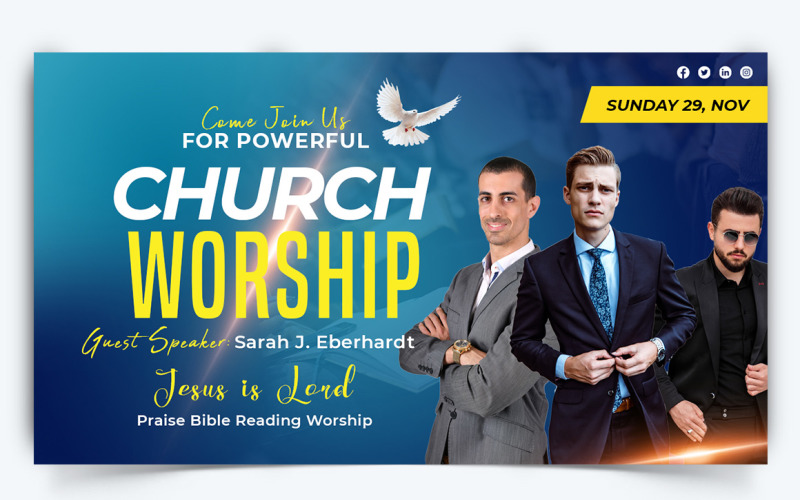 Church Speech YouTube Thumbnail Design Template-14