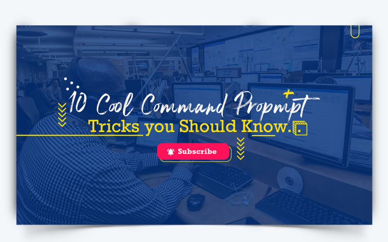Computer Tricks and Hacking YouTube Thumbnail Design Template-06